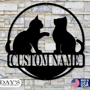 Personalized Cat Metal Sign - Cat Love Metal Sign - Cat Sign - Cat Gift ...
