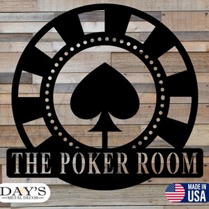 Poker Wall Art - Livingroom Wall Decor - Wall Hanging - Metal Wall Art ...