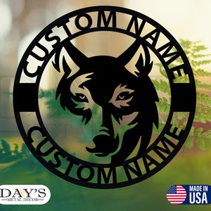 Wolf Personalized Cutout Metal Sign - Wall Decor - Wolfs - Wolf Decor ...