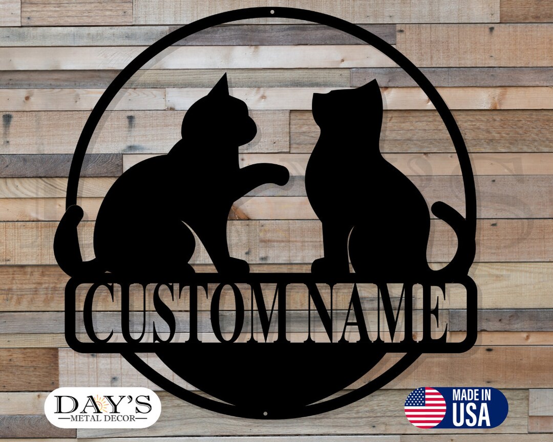 Personalized Cat Metal Sign - Cat Love Metal Sign - Cat Sign - Cat Gift ...