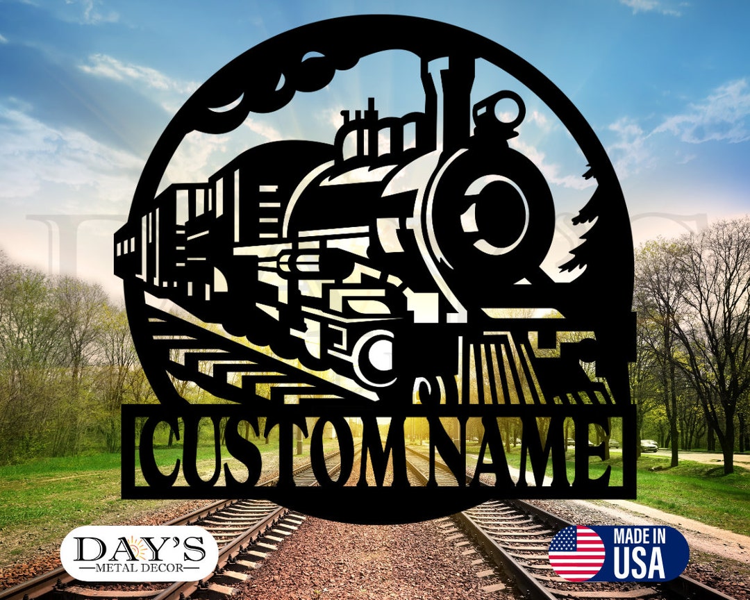 Train Metal Sign, Personalized Train Metal Sign, Metal Wall Decor ...