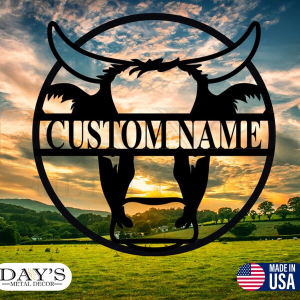 Metal Cow Sign - Etsy