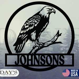 Bald Eagle Personalized Metal Sign, Metal Wall Art Decor, Home Decor ...