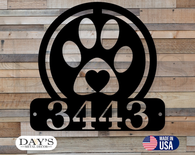 Dog Address Sign Dog Metal Sign Metal Dog Decor Dog - Etsy