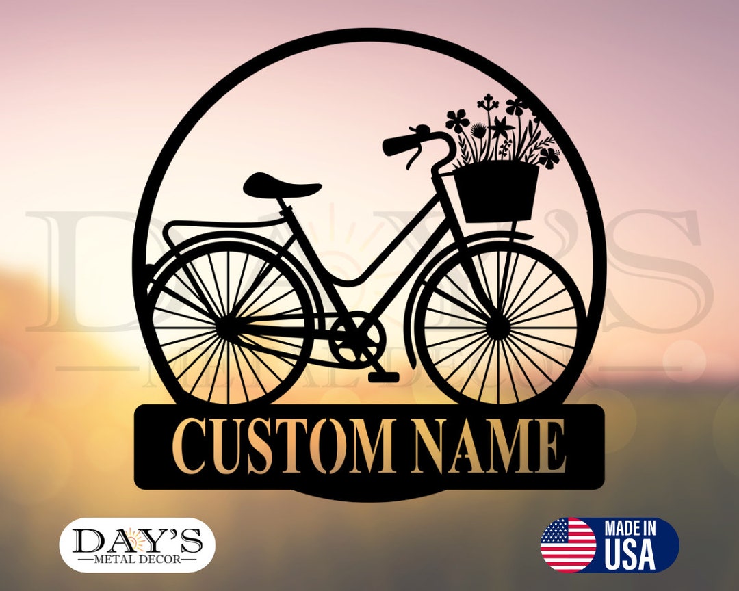 Bicycle Metal Wall Art, Metal Signs, Personalized Signs, Personalized ...