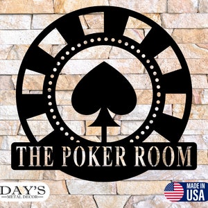 Poker Wall Art - Livingroom Wall Decor - Wall Hanging - Metal Wall Art ...