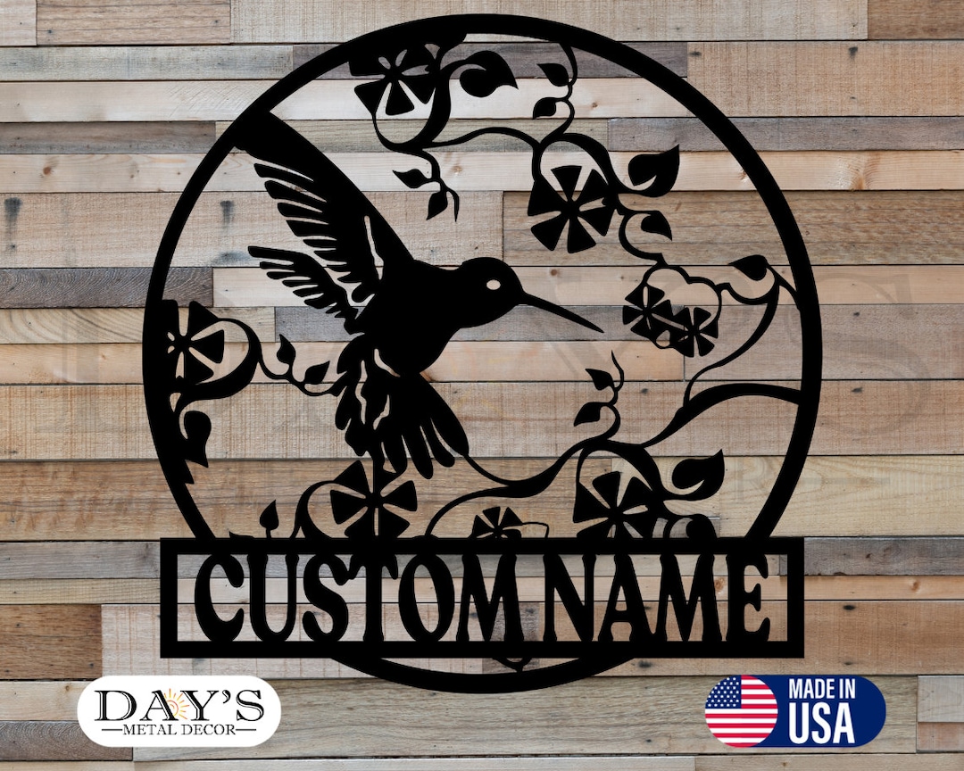 Hummingbird Metal Sign, Metal Sign, Metal Signs, Personalized Metal ...