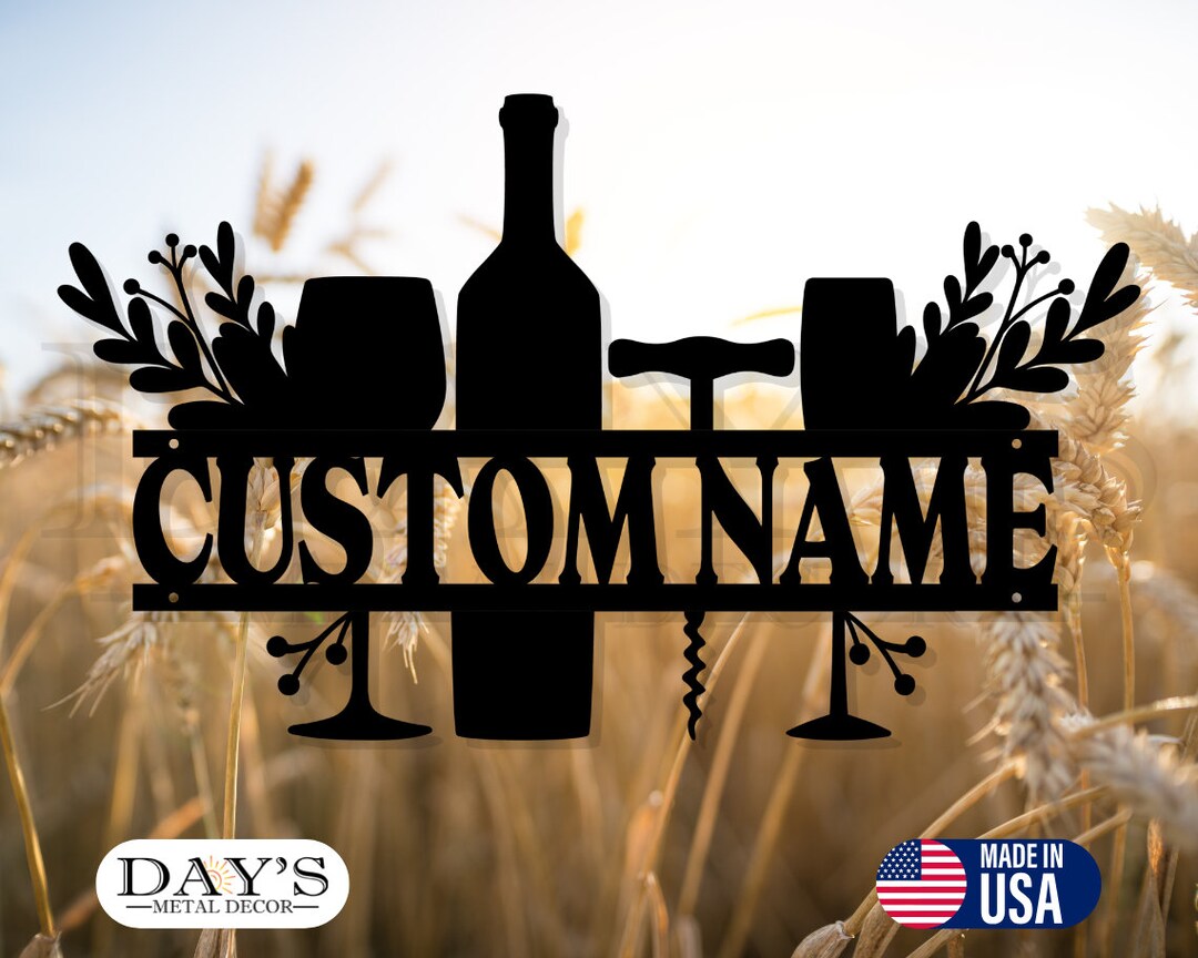 Custom Wine Sign, Gift for Her, Wine Sign, Personalized Sign, Home ...