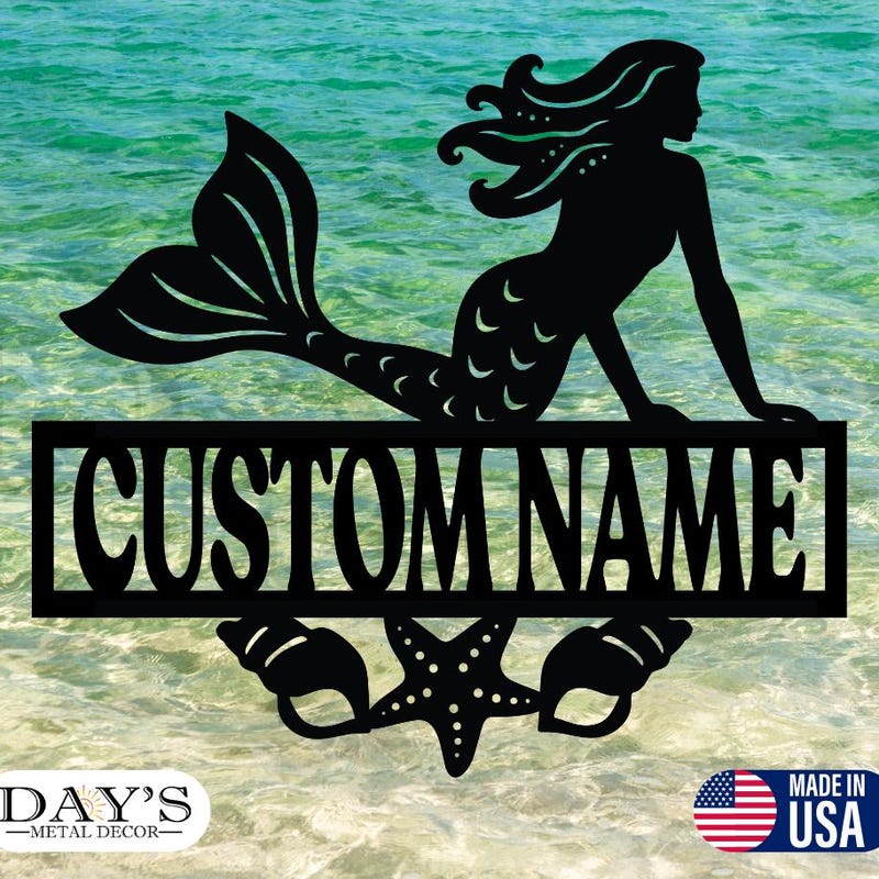 Metal Mermaid Wall Art - Etsy