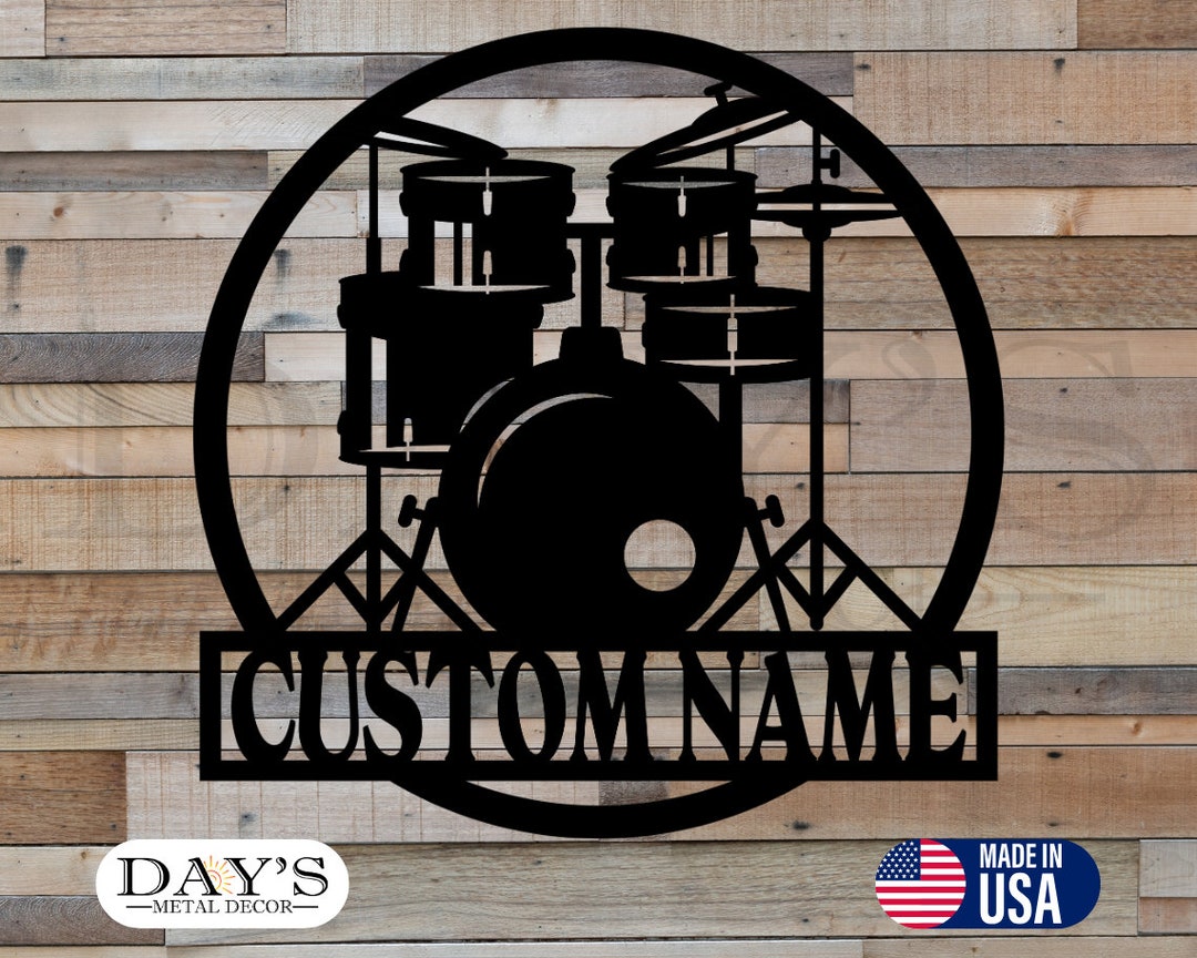 Drum Personalized Metal Sign, Drummer Personalized Metal Sign, Drummer ...