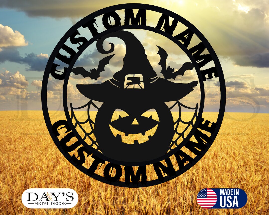 Personalized Halloween Metal Sign Halloween Decor Halloween Sign ...