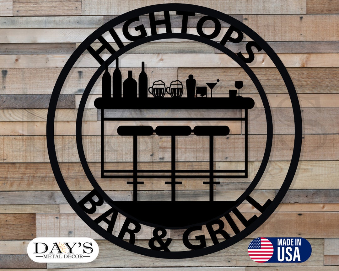 Personalized Bar Sign - Bar Sign - Personalized Sign - Vintage Metal ...