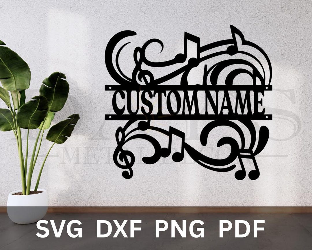 Music Notes Musical Sign Dxf for CNC, Laser and Plasma Projects, Metal ...