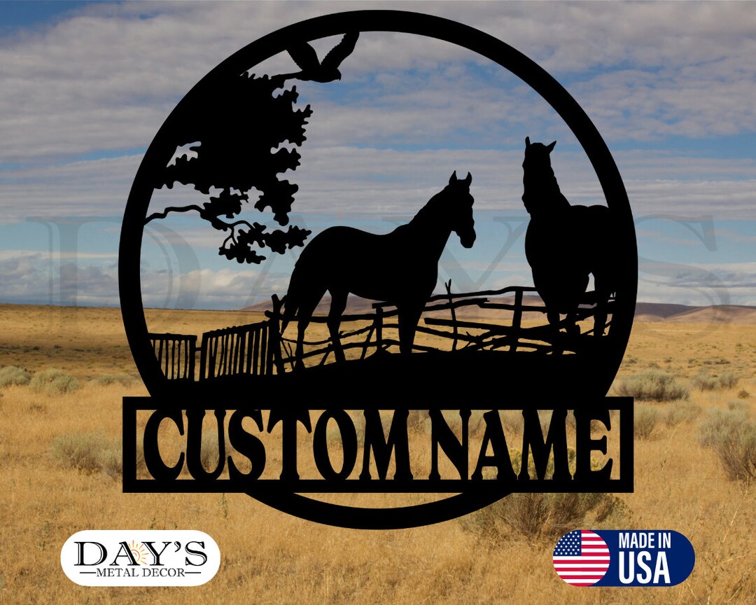Ranch Sign, Farm Sign, Horse Ranch Sign, Metal Farm Sign, Personalized ...