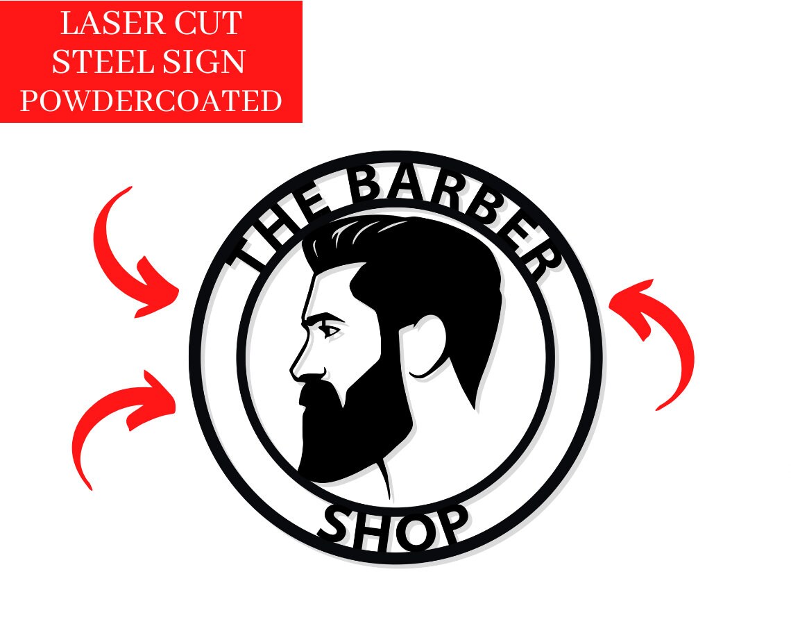 Barber Shop Sign Personalized Barber Shop Sign Barber Shop - Etsy