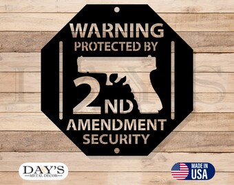 2nd Amendment Metal Sign - Etsy
