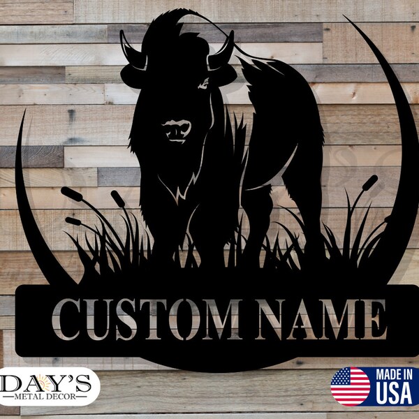 Metal Bison Sign - Etsy