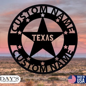 Custom Texas Metal Sign, Personalized Texas Metal Sign, Metal Signs ...