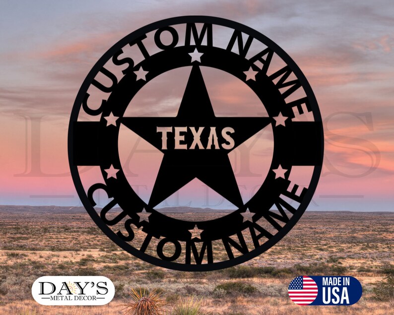 Custom Texas Metal Sign, Personalized Texas Metal Sign, Metal Signs ...