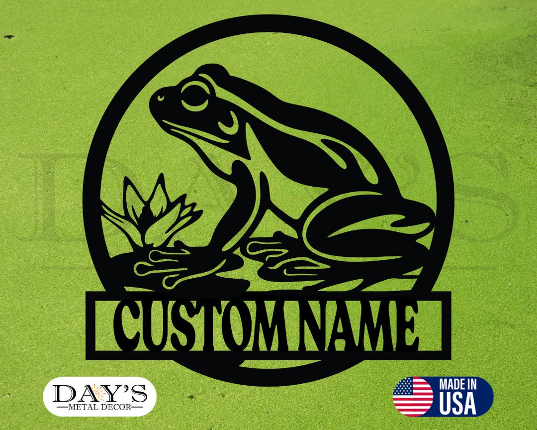Frog Personalized Metal Sign, Personalized, Home Deocr, Indoor Decor ...