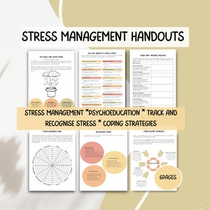 Stress Vulnerability Handouts, Stress Bucket, Psychoeducation ...