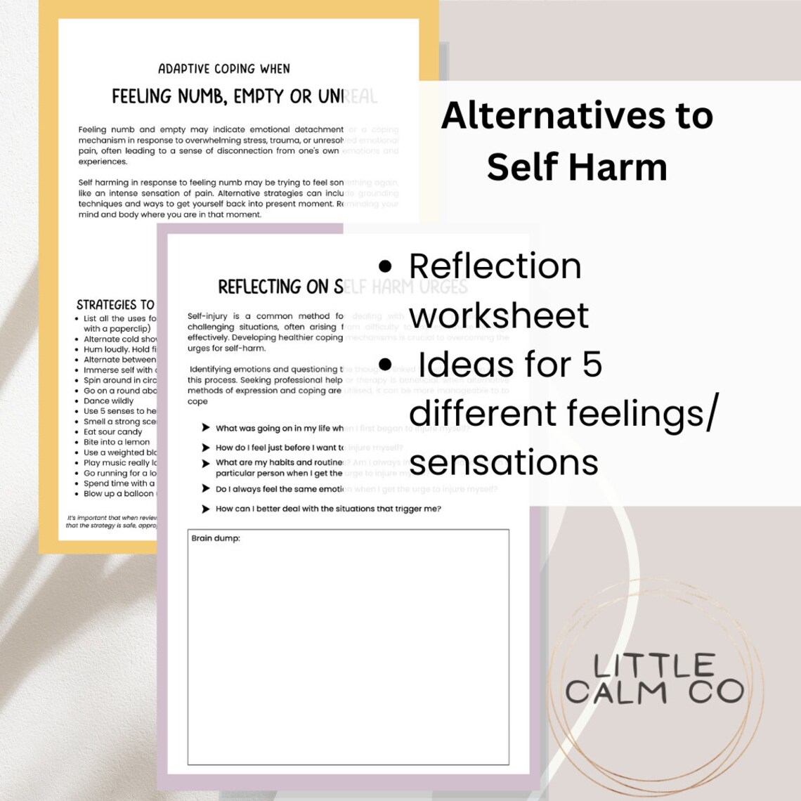 Alternatives to Self-harm Handouts and Coping Strategies, Adaptive ...