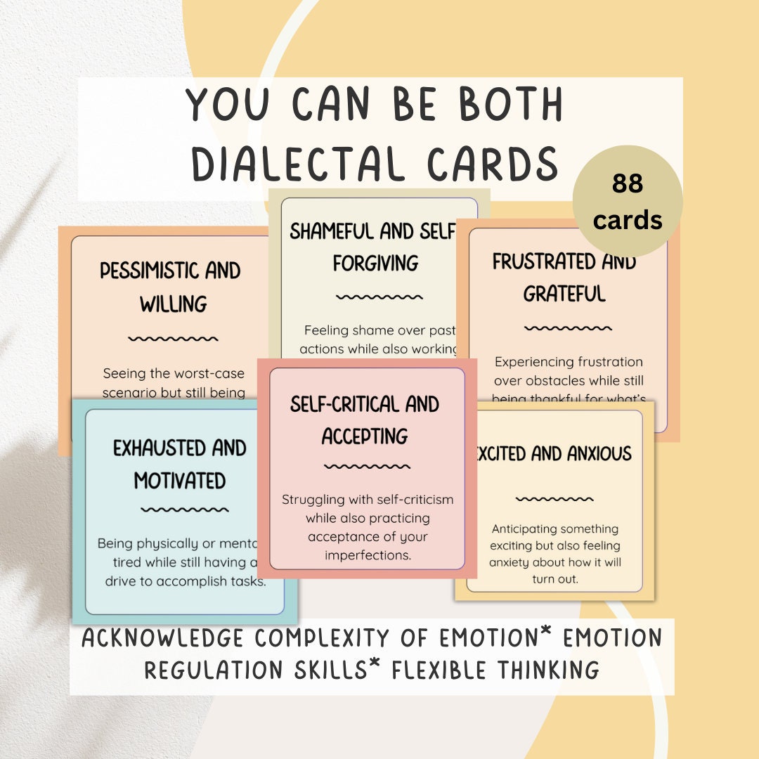 Dialectal You Can Be Both Cards, Encourages Flexible Thinking, DBT ...