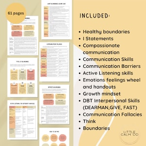 Assertiveness Communication Skills Bundle, Healthy Boundaries, Learn ...