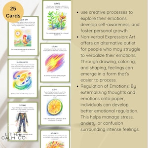 Emotion Art Therapy Cards, Creative Expression, Safely Explore Emotions ...