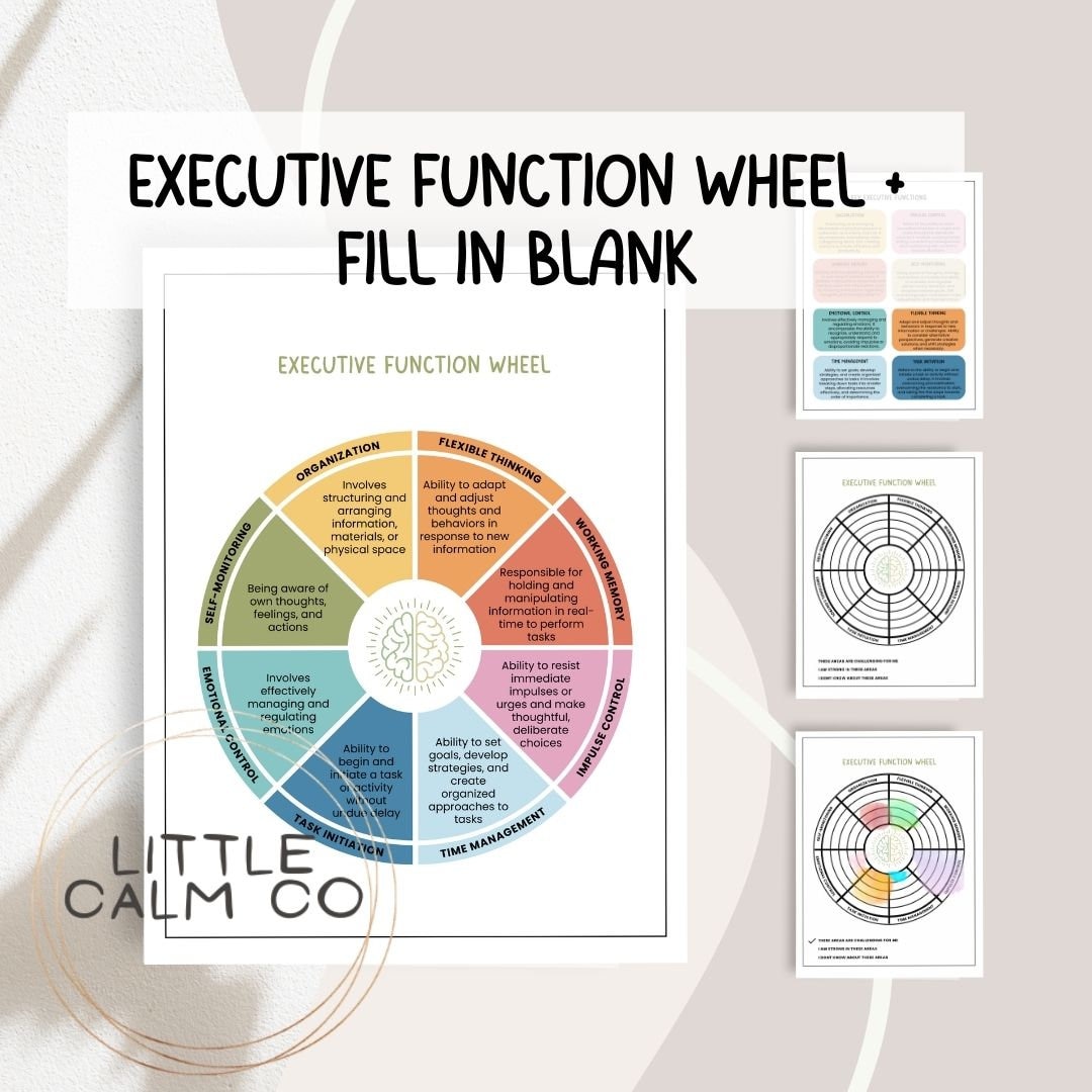 Executive Function, Fill in the Blank Wheel, Task Initiation, ADHD ...