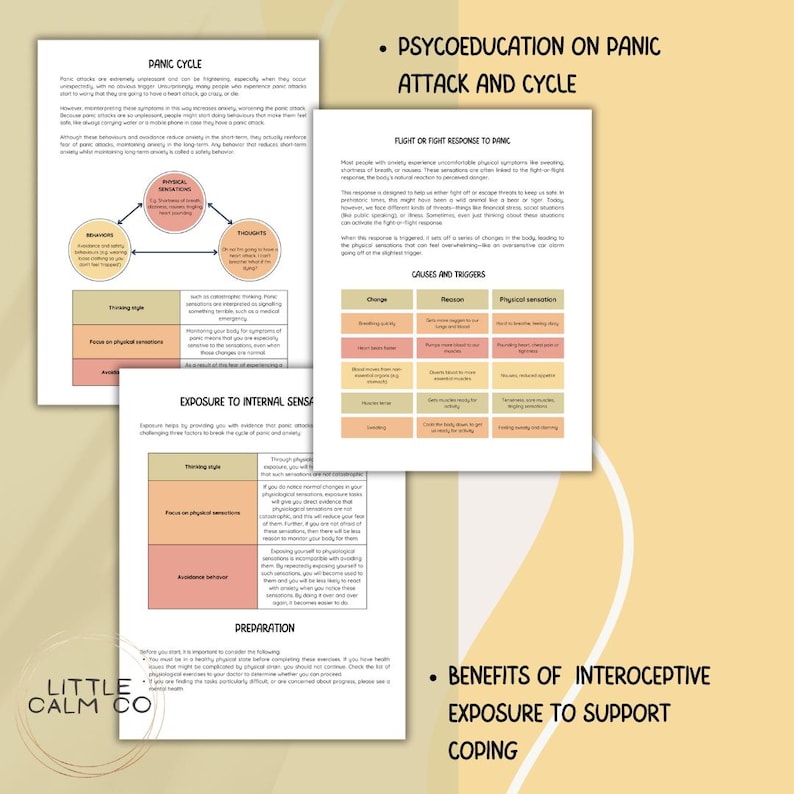 Interoceptive Exposure Handouts for Panic Attacks | Psychoeducation ...