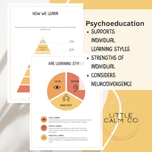 Learning Styles Psychoeducation Handouts | We All Learn Differently ...