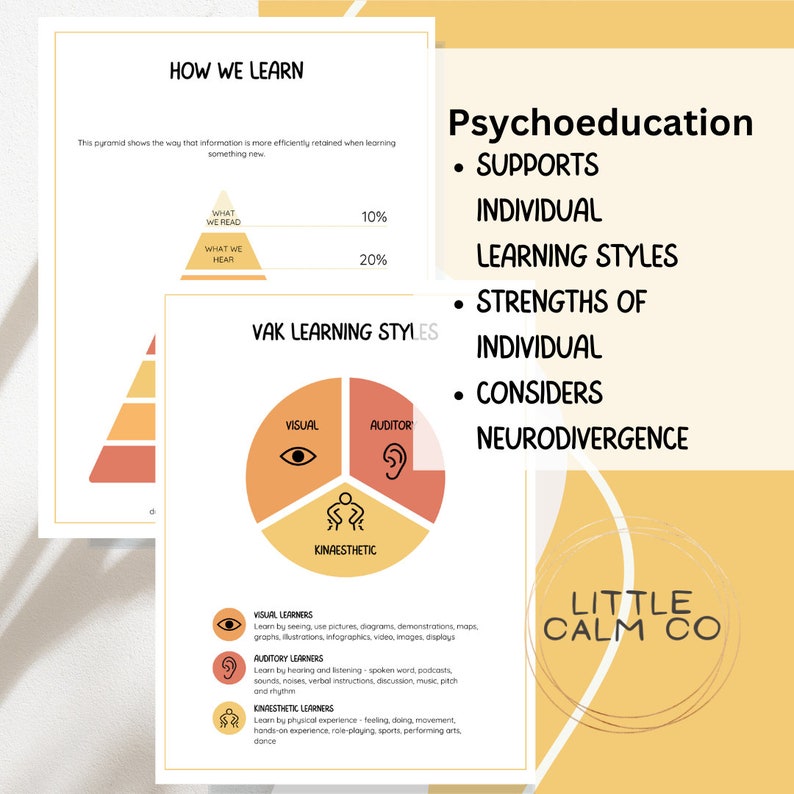 Learning Styles Psychoeducation Handouts | We All Learn Differently ...