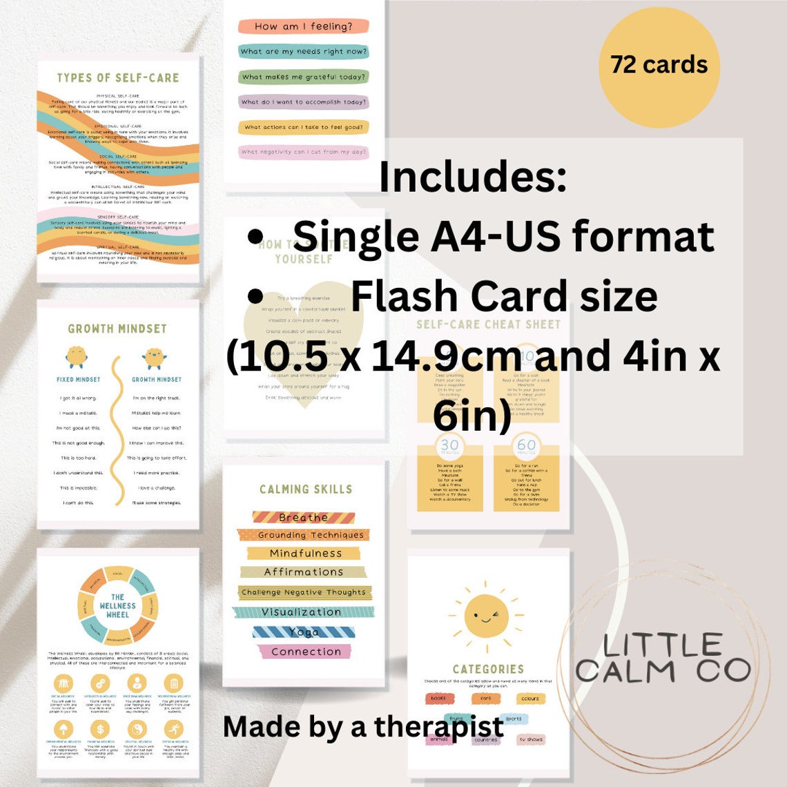 Anxiety Coping Cards, Anxiety Relief Deck, Stress Management Cards ...