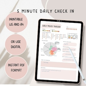 5 Minute Check In, Health Mood Tracker, Energy Levels, Get Out of Your ...