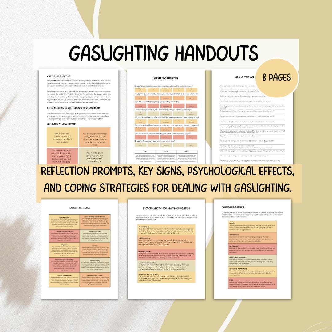 Gaslighting Handouts | |psychoeducation | Relationship Counseling ...