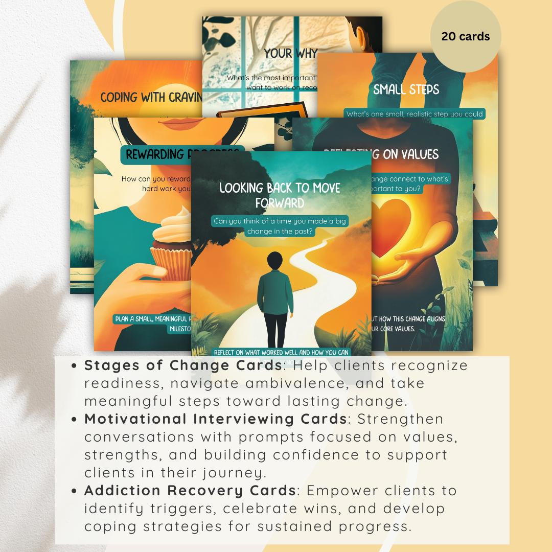 Addiction Recovery Exploration Cards | Creative Art Therapy | Group ...