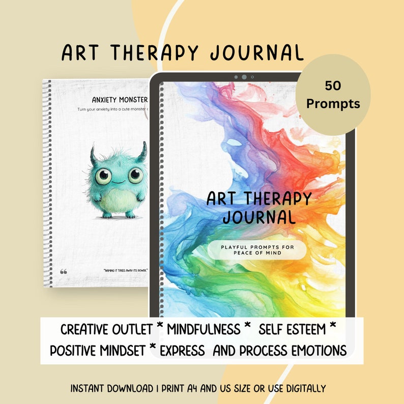 Art Therapy Journal Prompts, Creative Interventions, Build Self-esteem ...