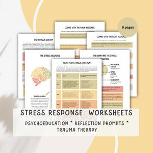 Trauma Stress Response Therapy Handouts and Worksheets | Flight, Fight ...