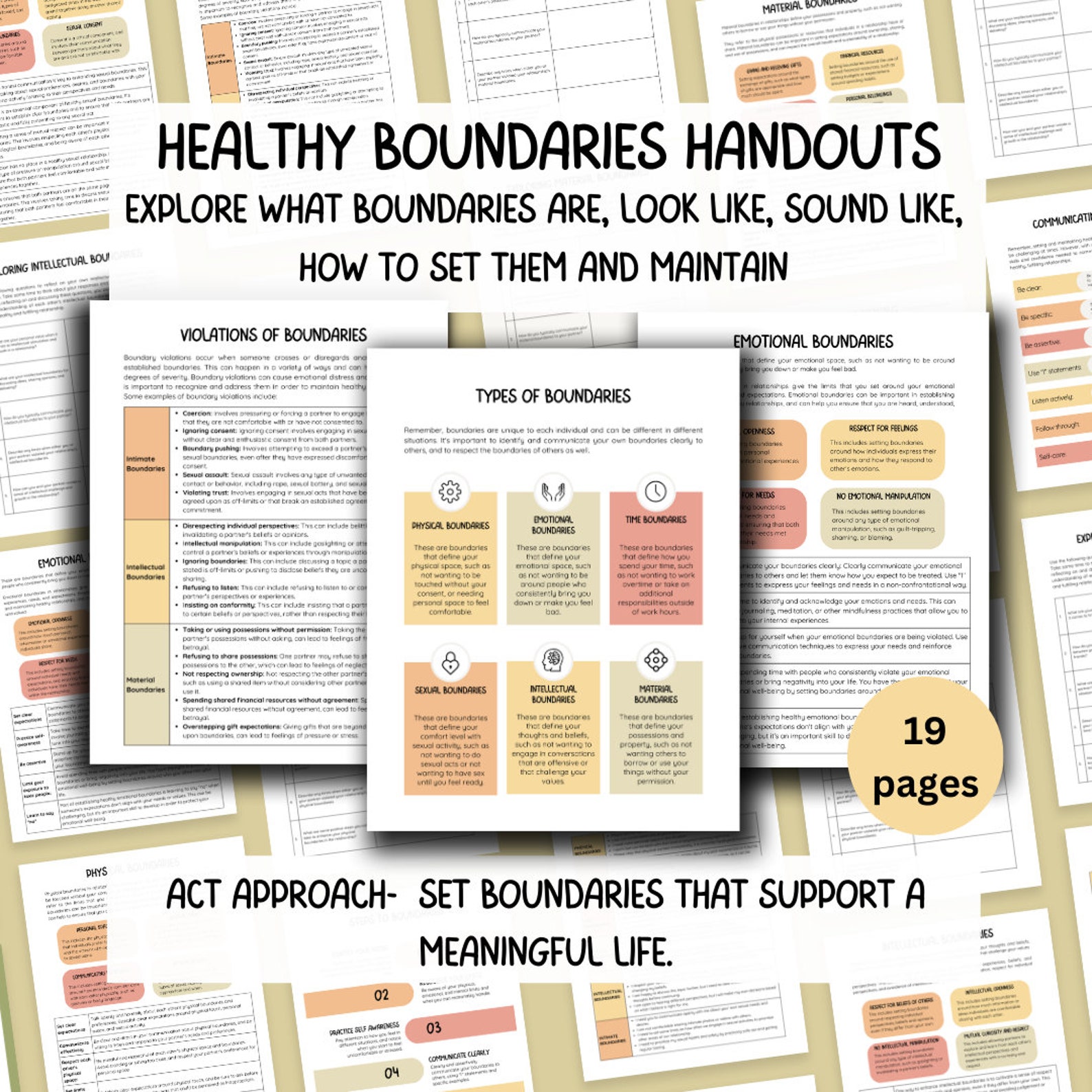 Healthy Boundaries Handouts, Set Boundaries, Boundaries Worksheet Teens ...