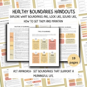 Healthy Boundaries Handouts, Set Boundaries, Boundaries Worksheet Teens ...