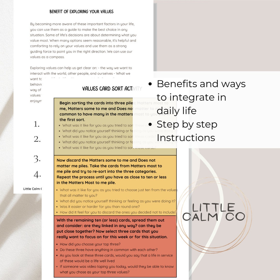 Acceptance and Commitment Therapy Values Cards | Personal Values Card ...