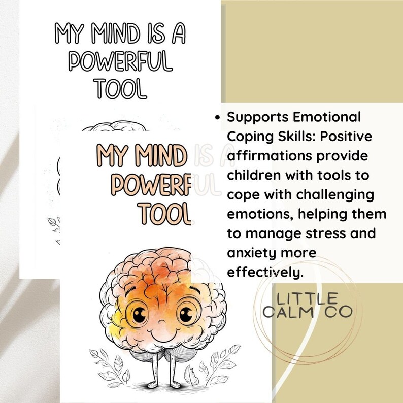 Positive Kids Affirmation Cards, Motivational Coloring Cards for ...