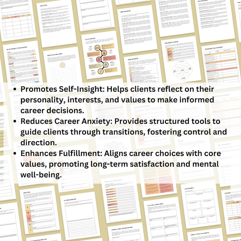 Career Exploration Worksheets: Self-discovery & Goal Setting (PDF) - Etsy