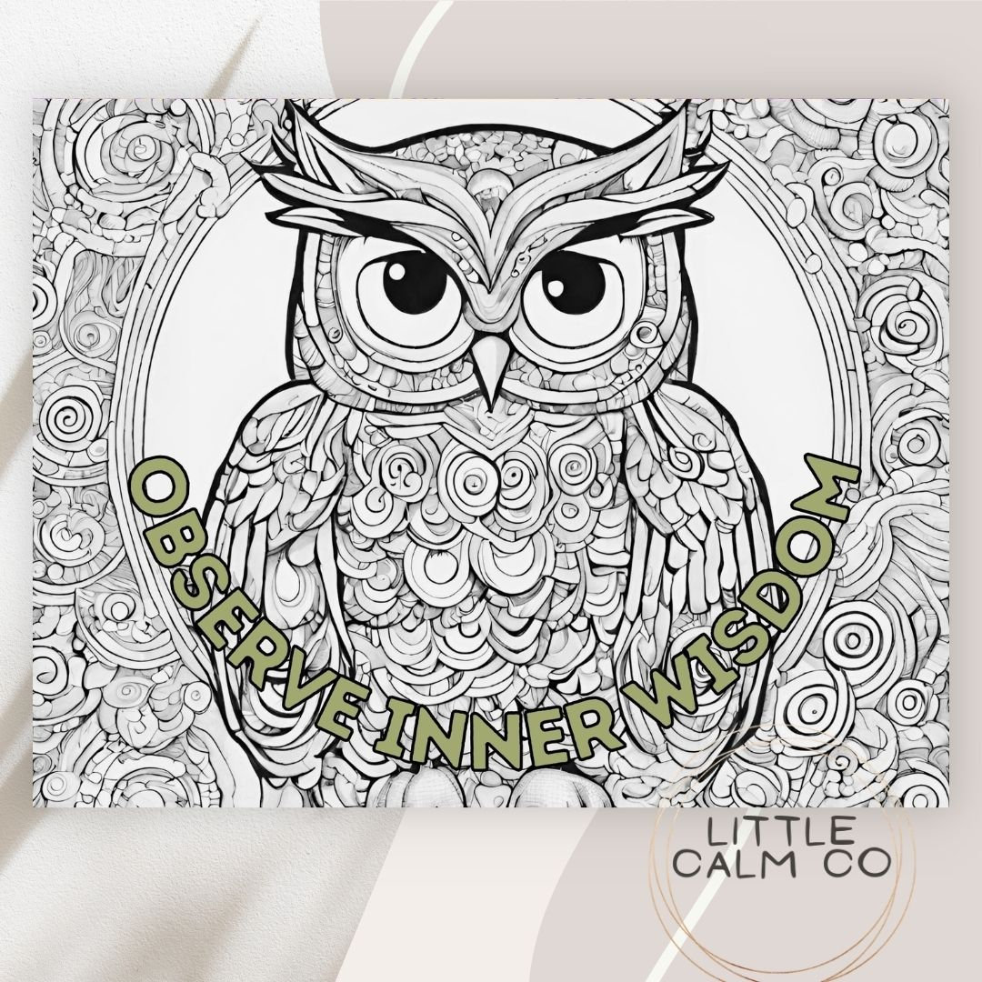 Wise Mind Coloring in Pages, DBT Activity, Mindfulness, Relaxation ...