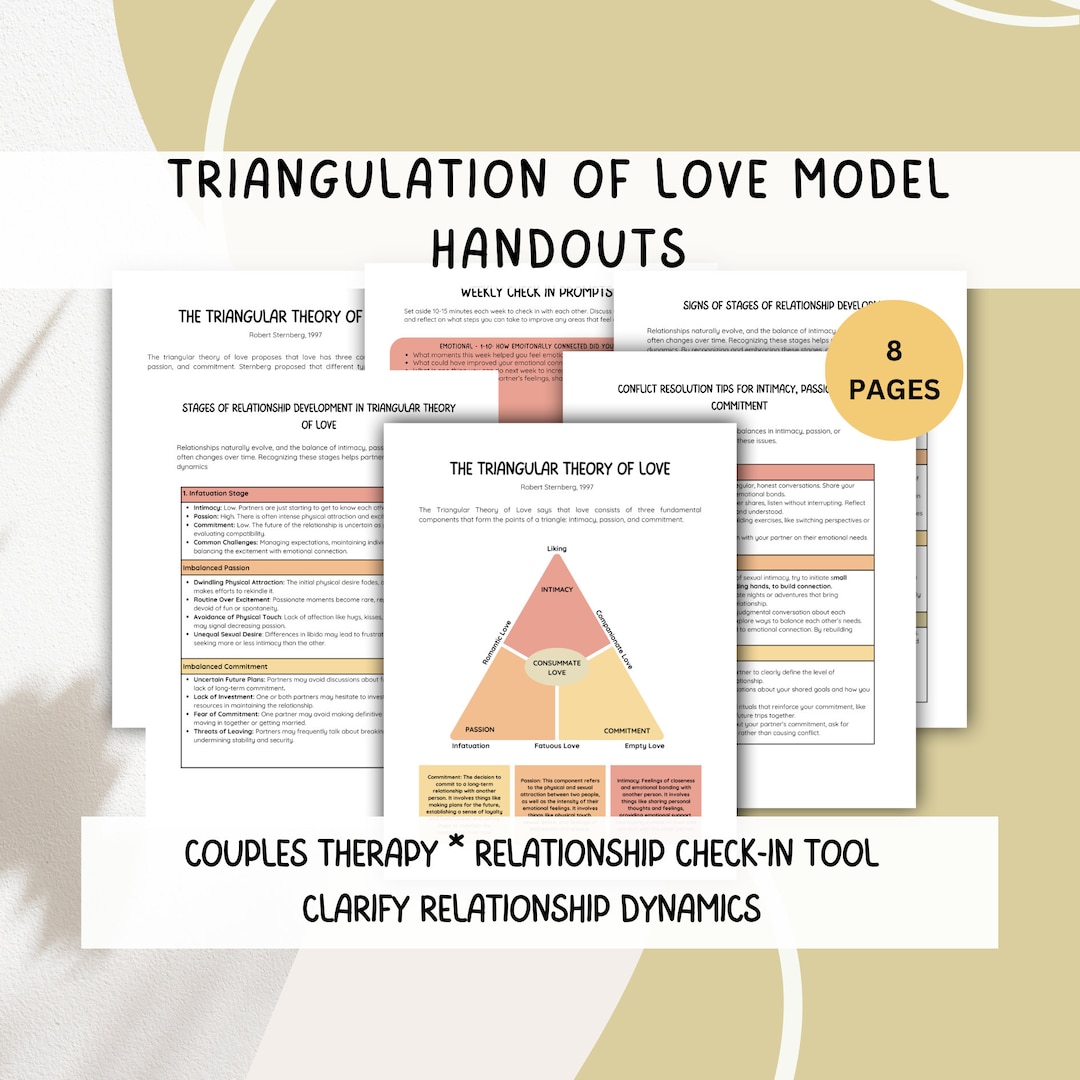 Triangular Theory of Love Handouts: Relationship Check-in (PDF) - Etsy