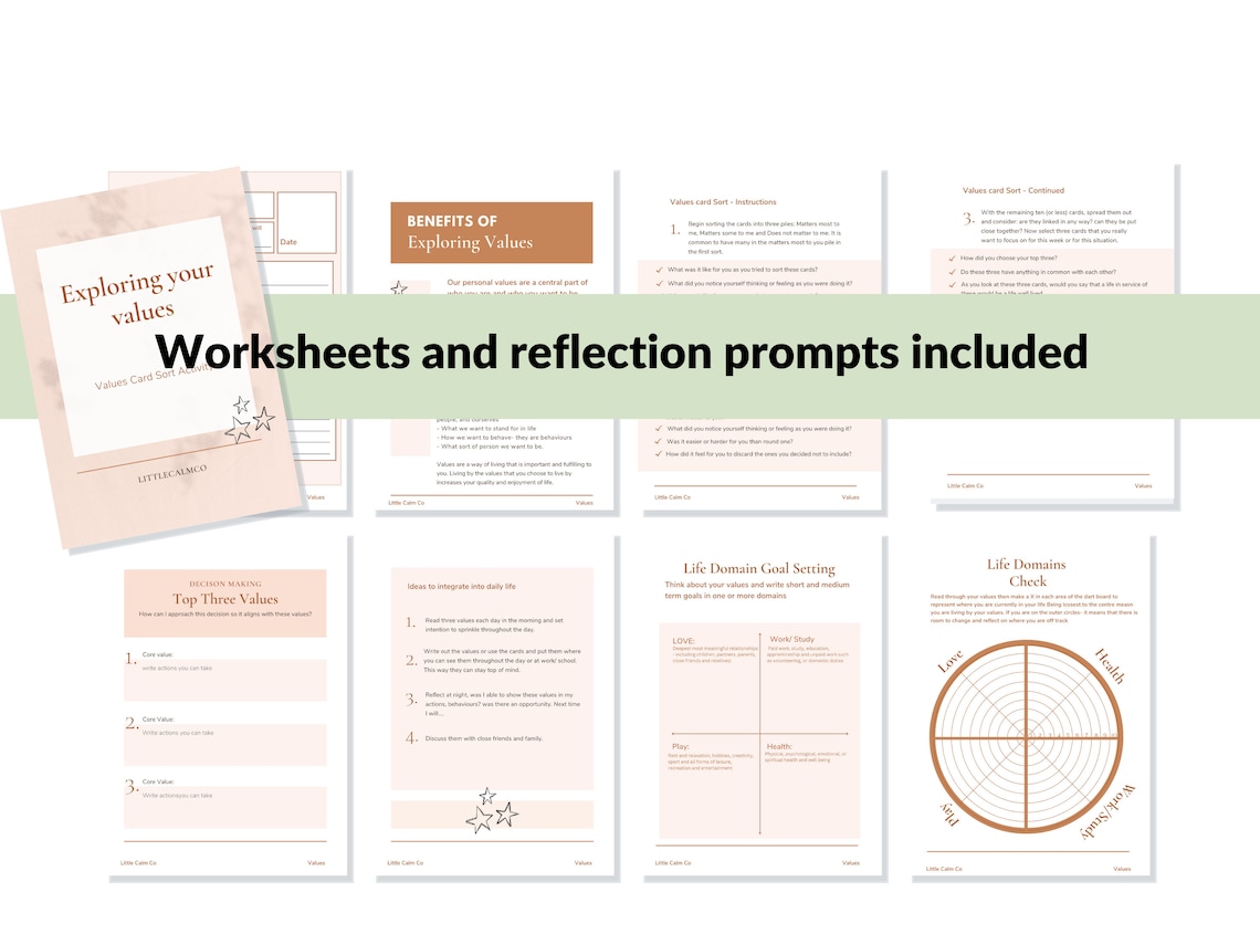 Personal Values Card Exercise | 101 Values Card to Print | Core Values ...