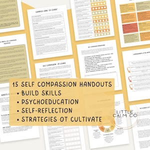 Self Compassion Worksheets | Exercises and Handouts | Self-validation ...