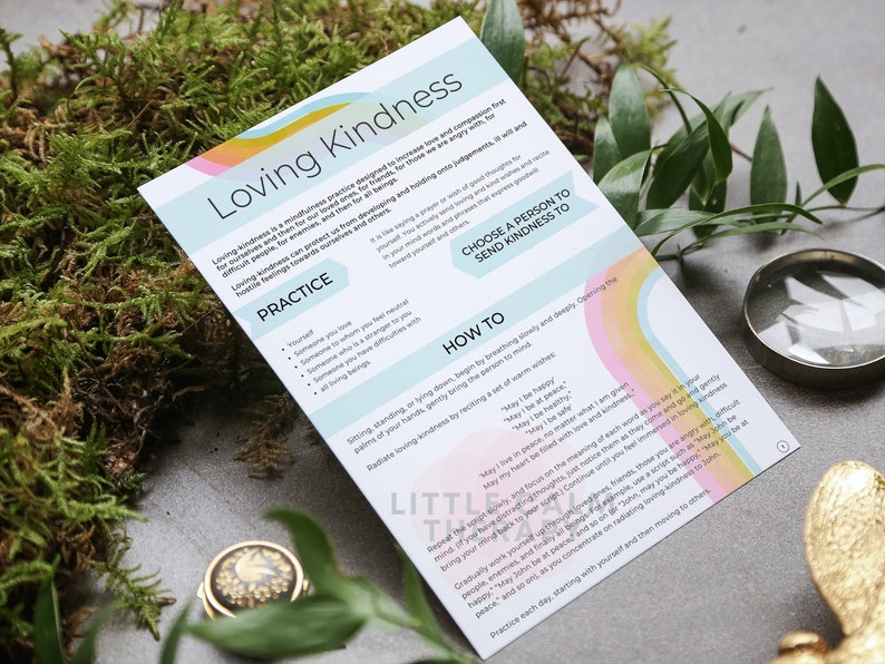 Loving Kindness Practice Handout, Therapy Tool, Psychoeducation, Self ...