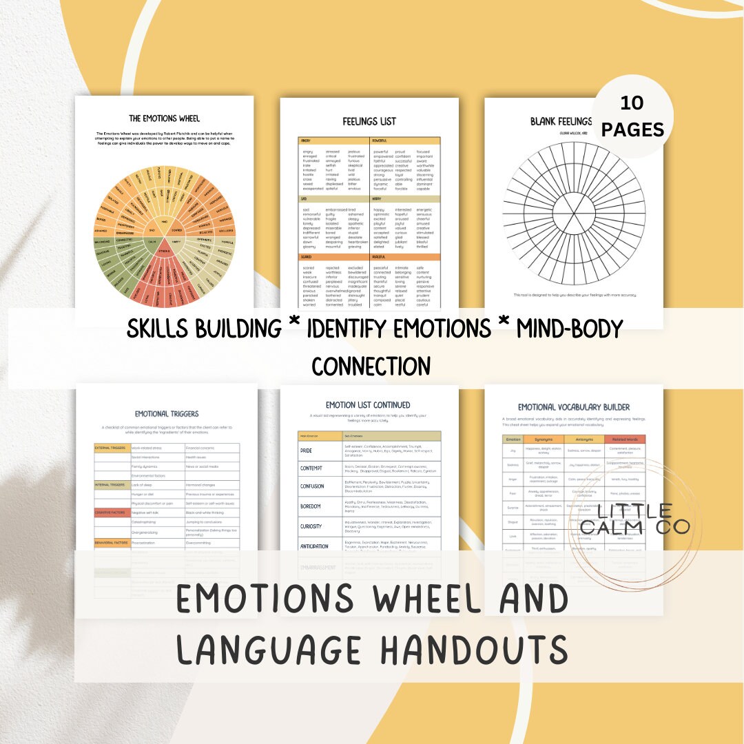 Emotions Feelings Wheel | Feelings Charts | Identify and Label Emotions ...